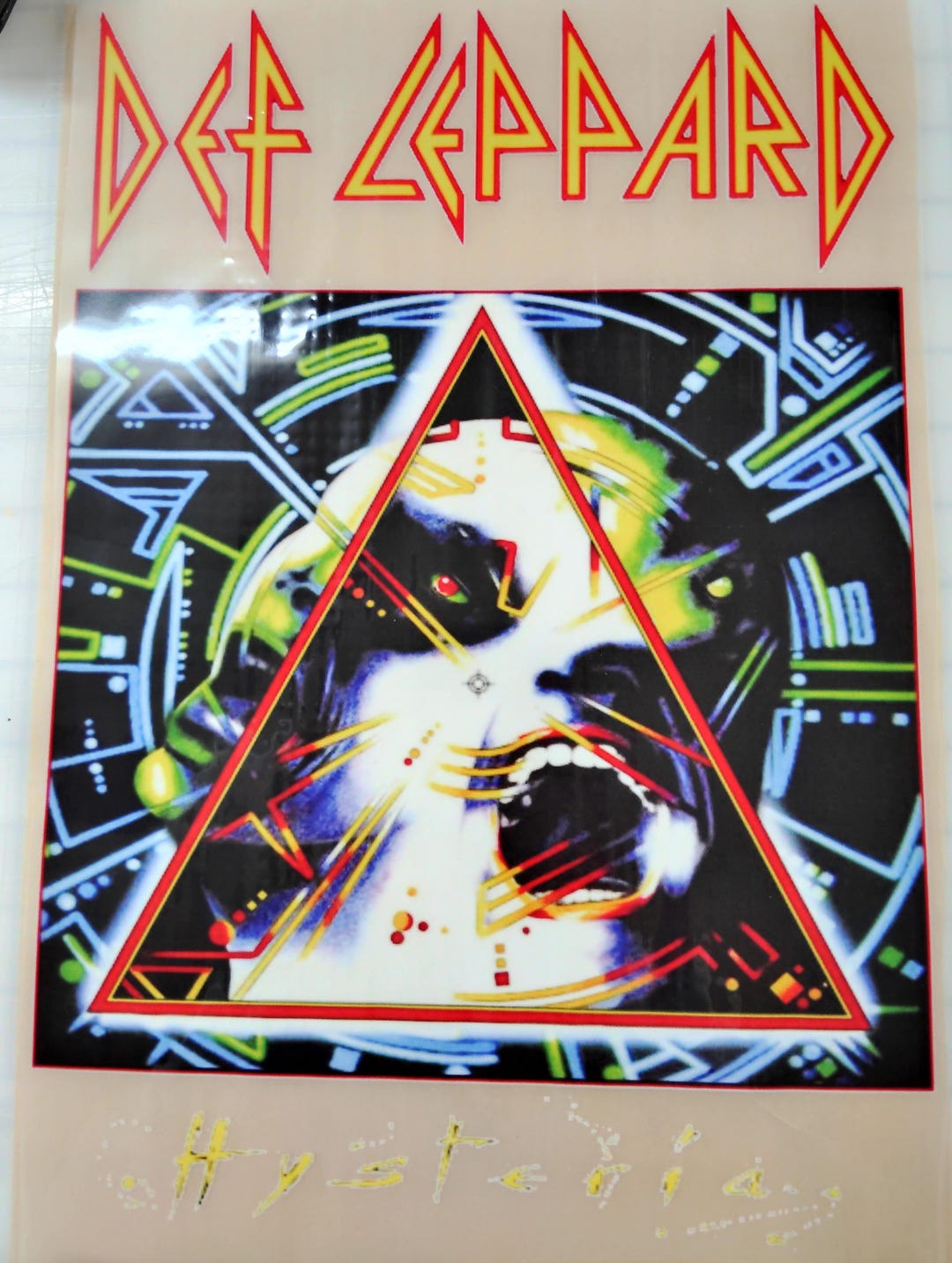 DTF Print Def Leppard Hysteria Full Color Heavy Metal Rock Band Big ...