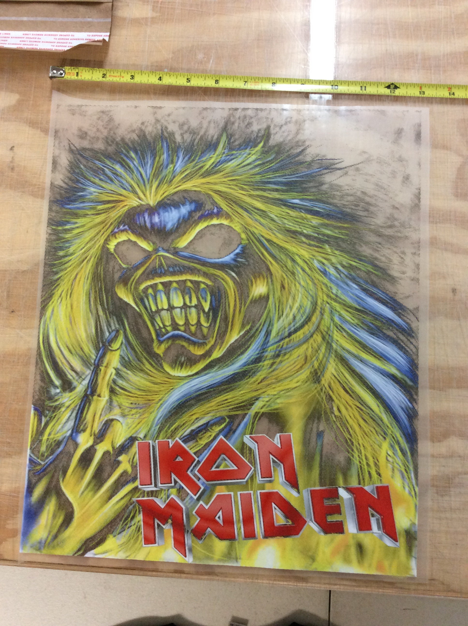 1 - DTF Halftone Iron Maiden Eddie Faces Big/tall Rock Band Ready to ...