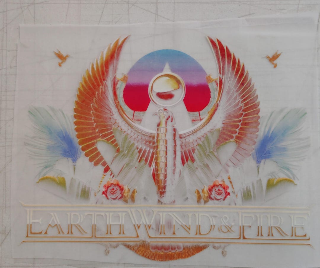 1 - DTF Earth Wind and Fire Rock Band Black Out for Black Shirt! Ready ...