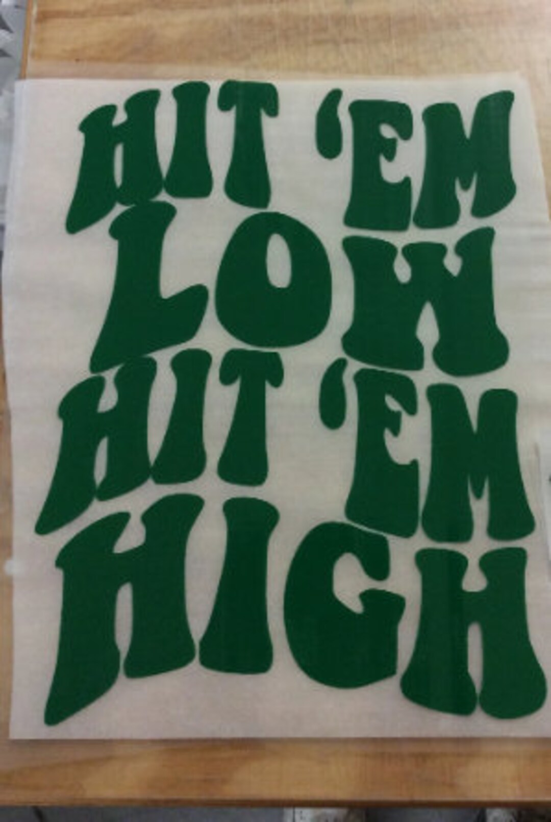 DTF Direct to Film "hit Em Low Hit Em Hi" Motto Ready to Press DTF Heat ...