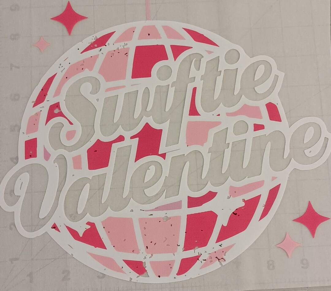 DTF Direct to Film Swiftie Valentine Disco Distressed Ball / Student ...