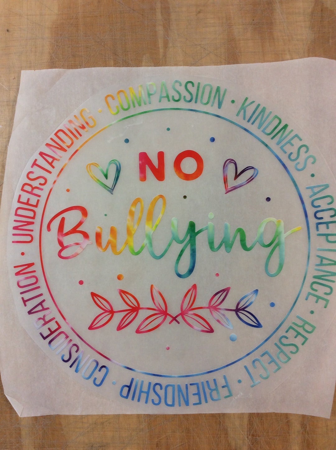 1 DTF Transfer No Bullying Stop Bullying Transfer Compassion Acceptance ...