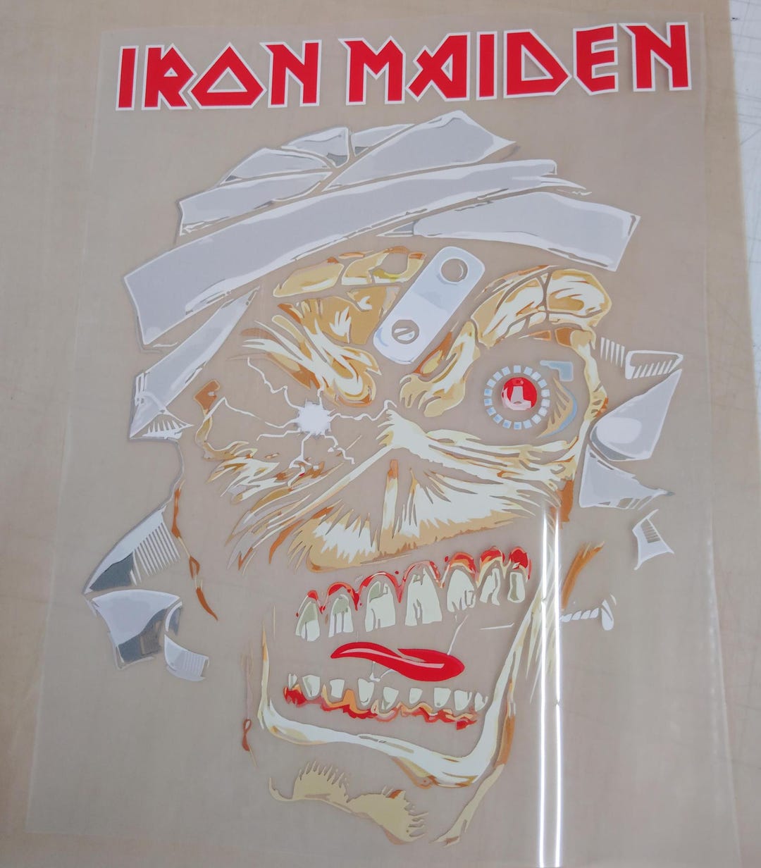 1 - DTF Iron Maiden Black Out Rock Band Ready to Heat Press DTF Heat ...