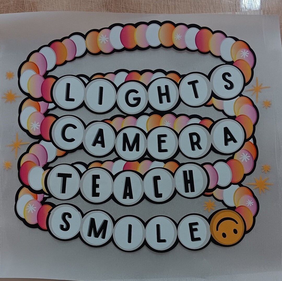 DTF Direct to Film Lights Camera Teach Smile Ready to Heat Press DTF ...