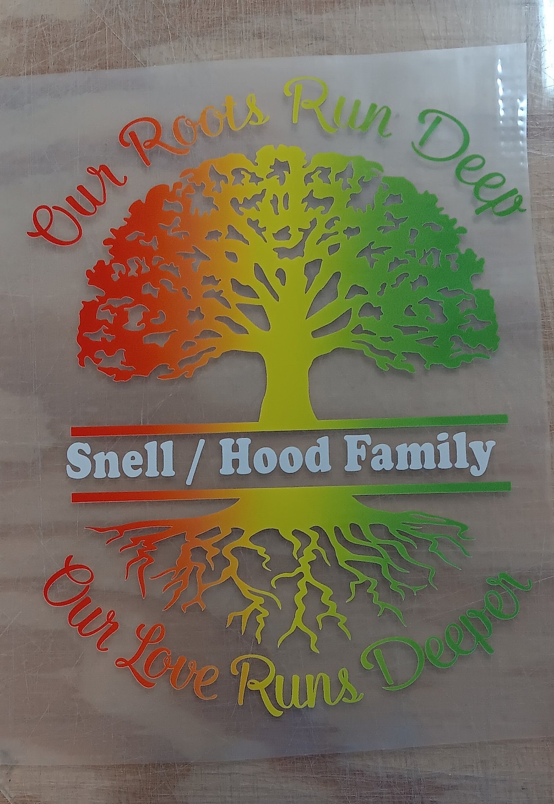 Family Reunion Tree Red/yellow/green Roots Gathering DTF Custom Name ...