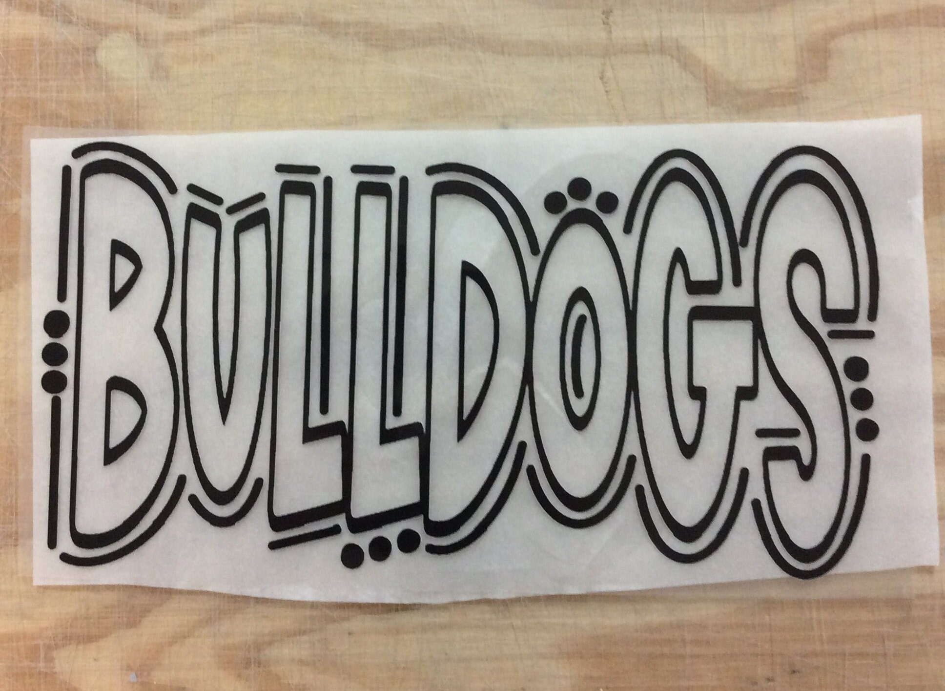 DTF Direct to Film Bulldogs Halftone Lettering Sports Season Ready to ...