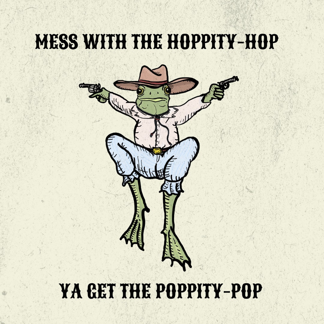 Western Frog Digital File PNG Sublimation Sticker Graphic Design Cowboy ...