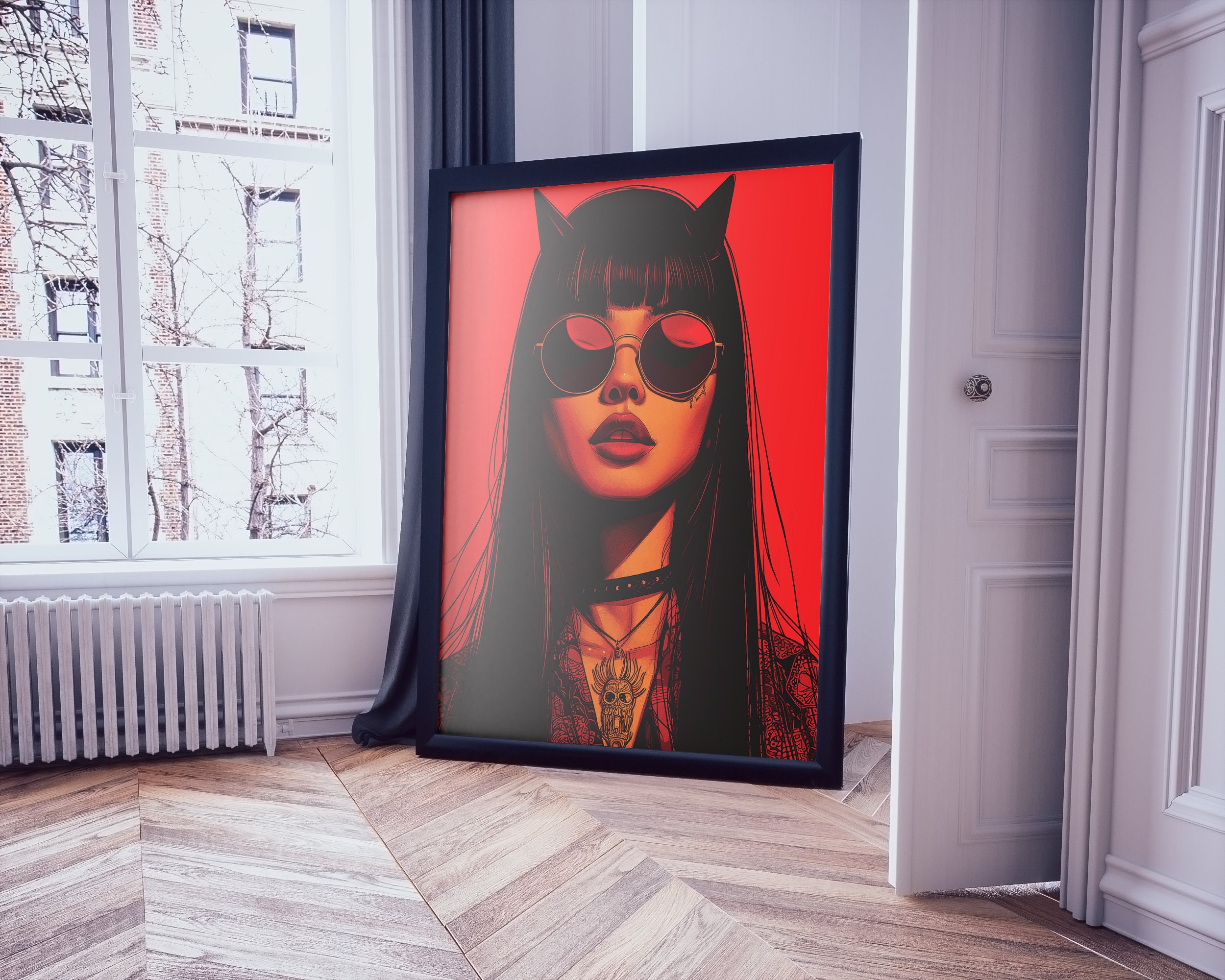 Demon Girl Poster, Modern Vogue Poster, Stylish Poster, Modern Poster ...
