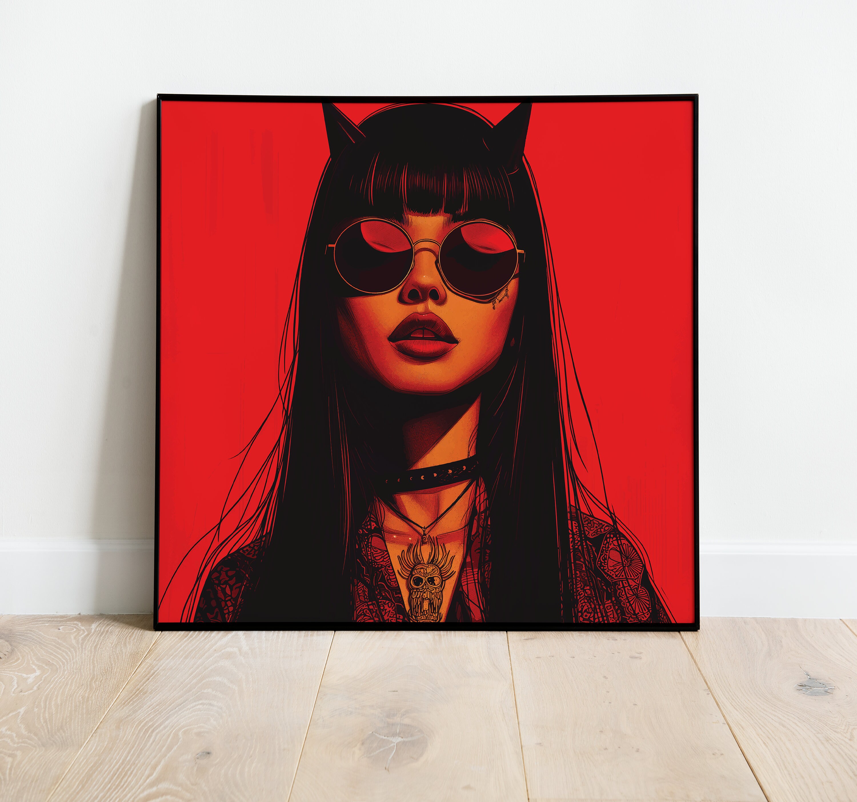 Aesthetic Demons Pfp Digital Print Red Wall Art Anime Poster Set of 3 ...