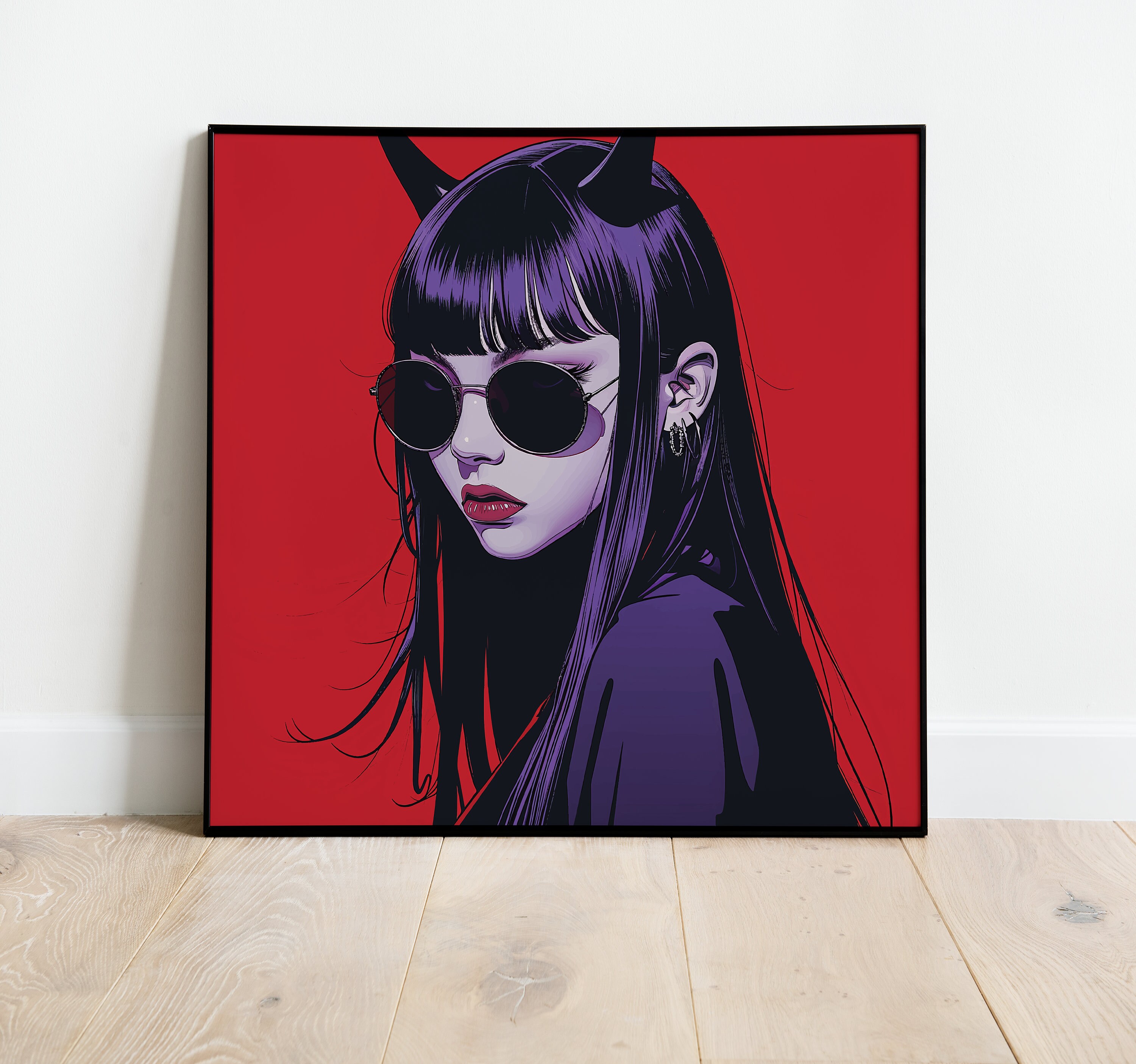 Aesthetic Demons Pfp Digital Print Red Wall Art Anime Poster Set of 3 ...