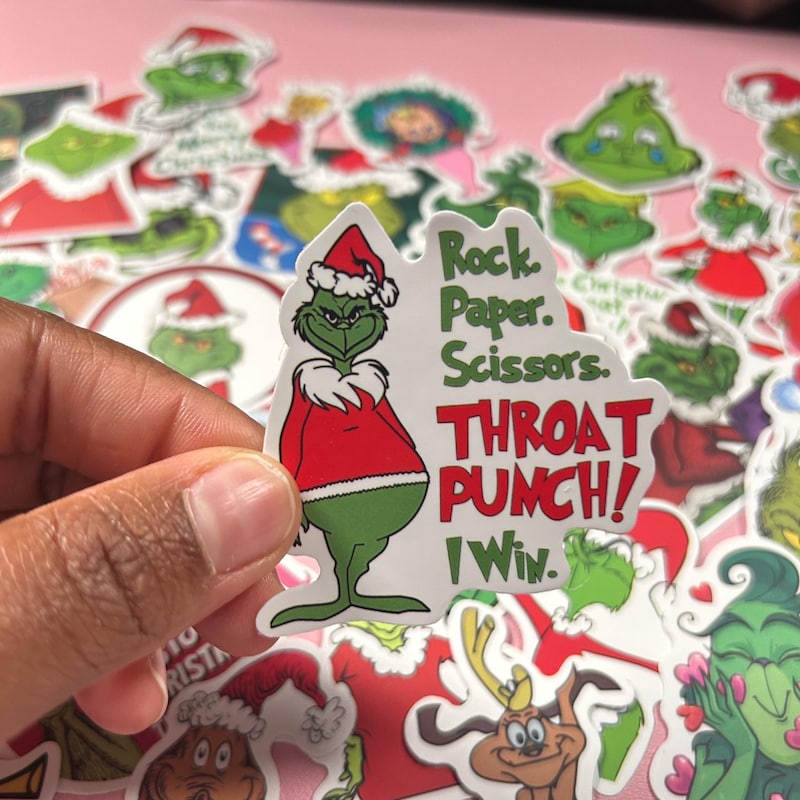 The Grinch Stickers - Etsy