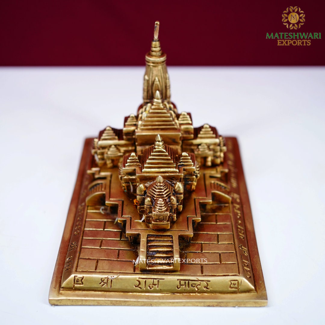 Brass Ram Mandir Ayodhya, Brass Decor, Brass Temple, Traditional Temple ...