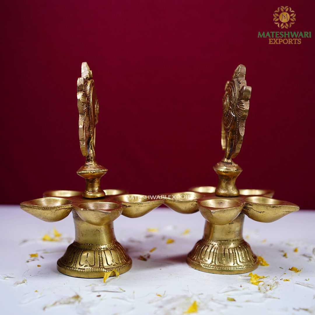 Home Temple Diya, Handmade Oil Lamp, Oil Dia, Indian Handcrafted Deepak ...