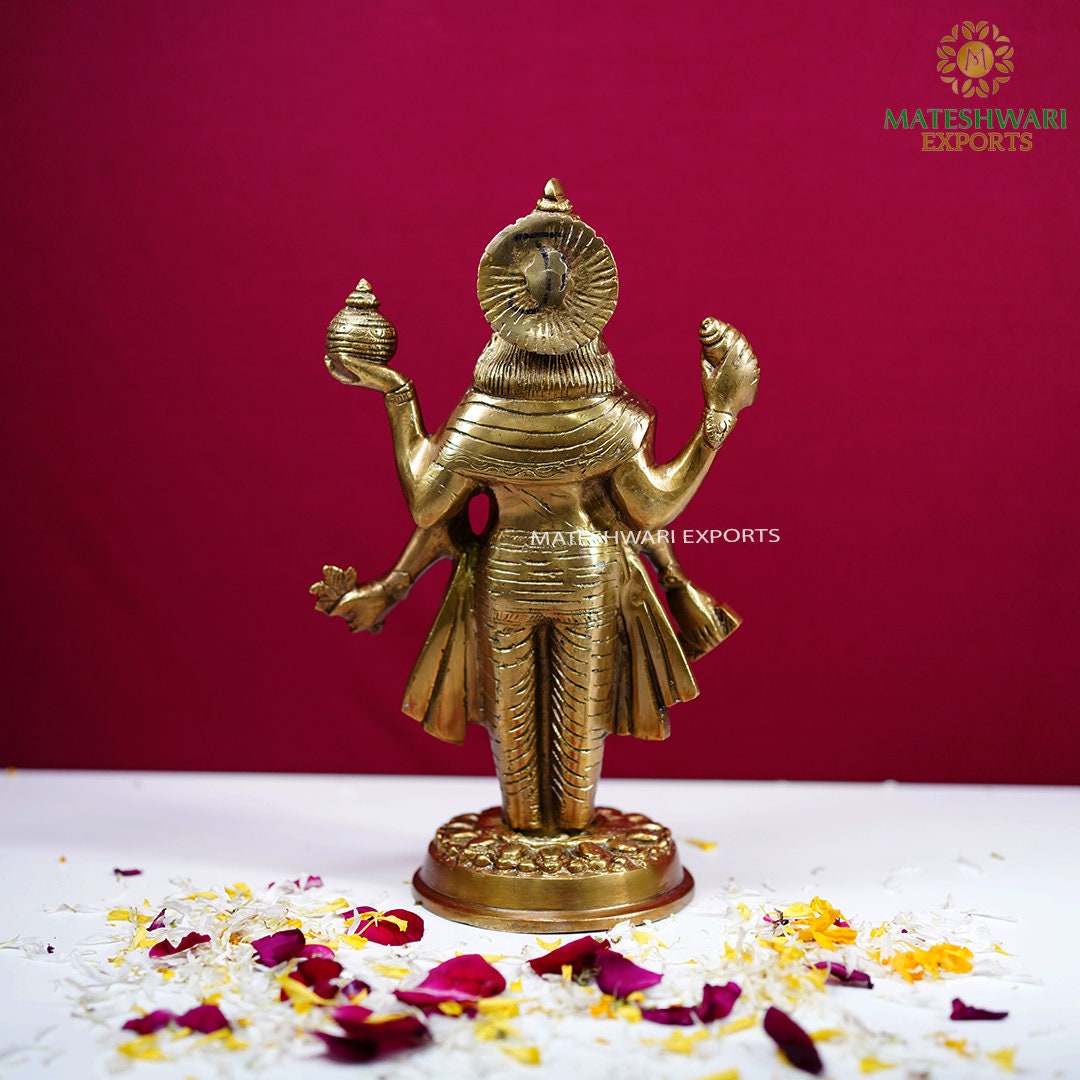 Lord Vishnu Narayan Idol,25cm Small Size Standing Vishnu Statue in ...