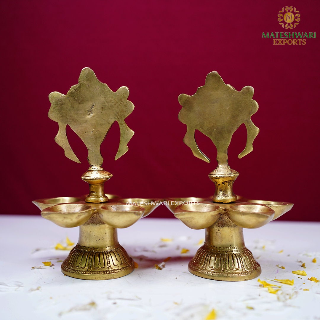 Home Temple Diya, Handmade Oil Lamp, Oil Dia, Indian Handcrafted Deepak ...