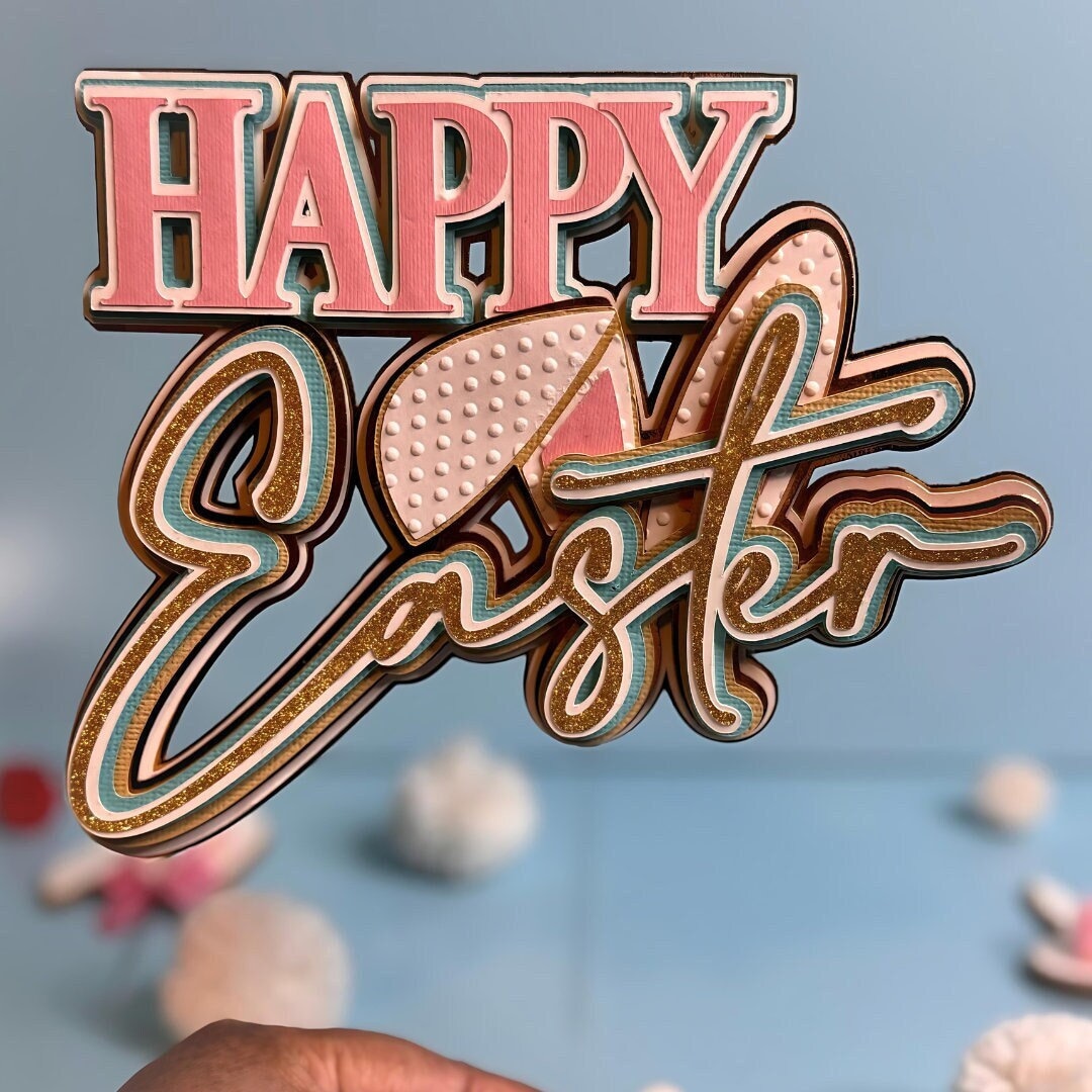 Easter Cake Topper Bunny Cake Topper Bunny Ears Cake Topper Easter ...