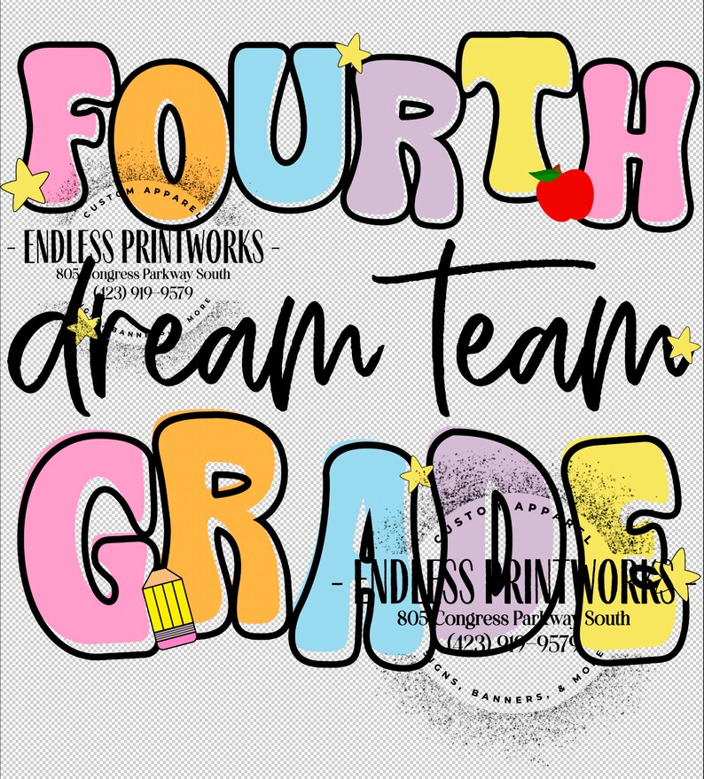 4th Grade Dream Team PNG - Etsy