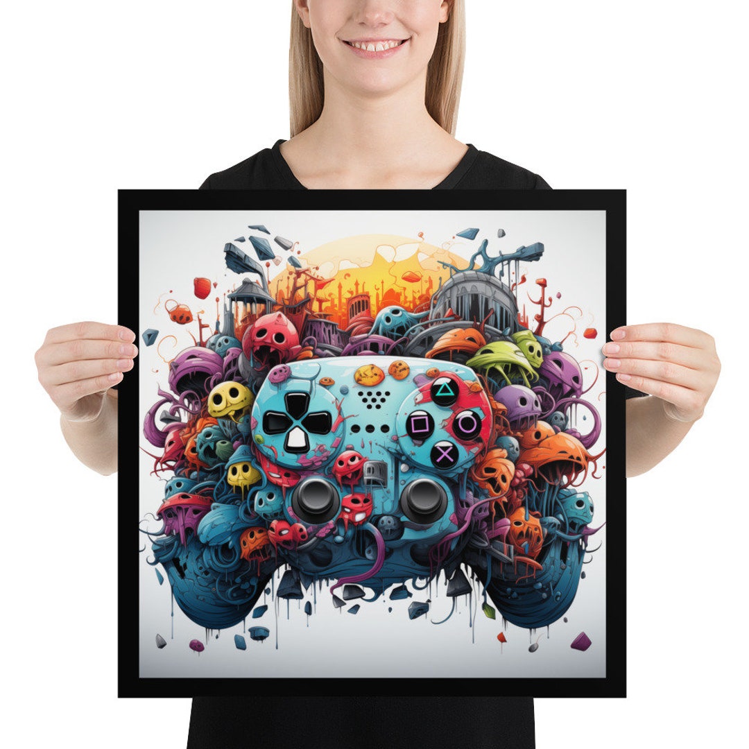 Game Over: the Surreal Console Meltdown GAMINGROOM PS5 CONSOLE Poster ...