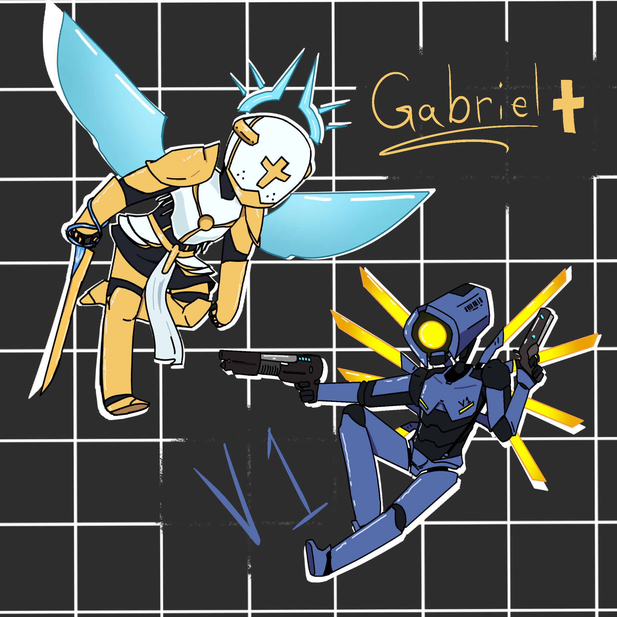 ULTRAKILL Gabriel and V1 Stickers - Etsy