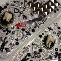 Retro Gothic Black Beige Baroque Art Collage Cross Aesthetics Decoden ...