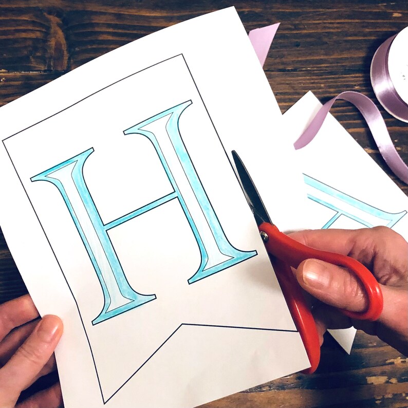 Easter Decoration Printable Banner. Easter Coloring Activity for Kids ...