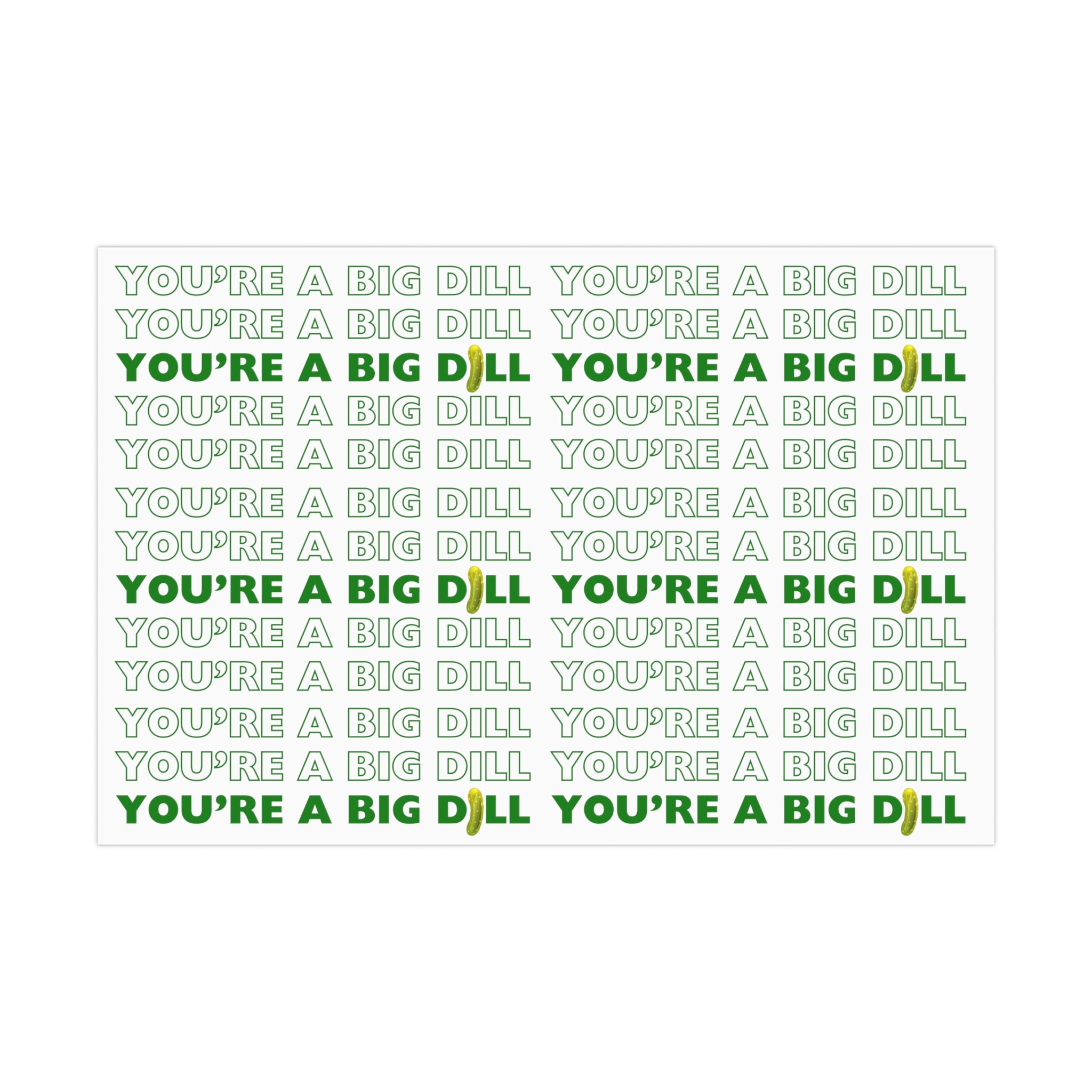 You're a Big Dill Wrapping Paper, Pickle Lovers, Wrapping Paper for ...