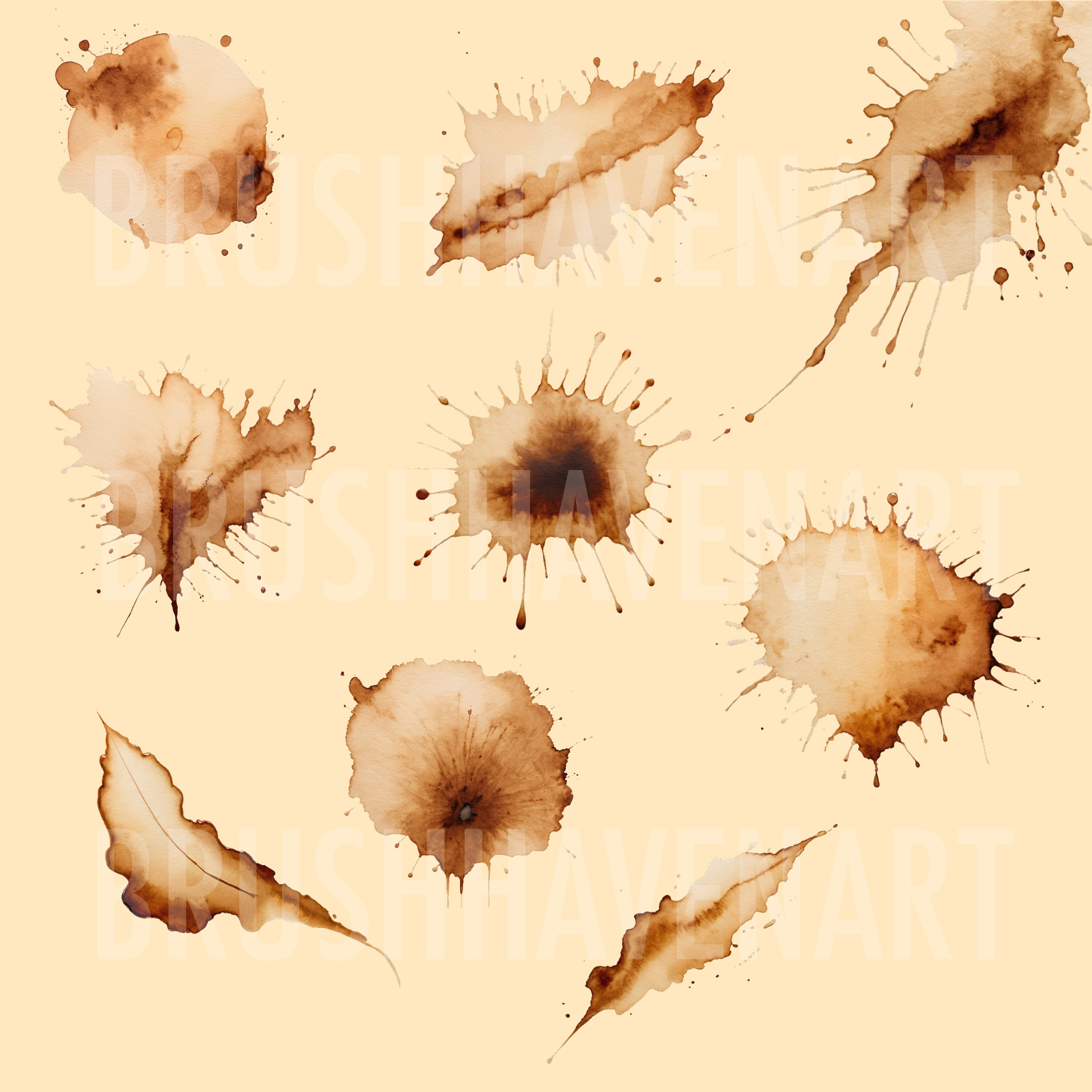 Coffee Stain PNG High-resolution Digital Espresso Ring Marks ...