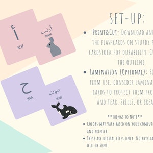 Arabic Alphabet Animal Flashcards: Printable Learning Fun! - Etsy
