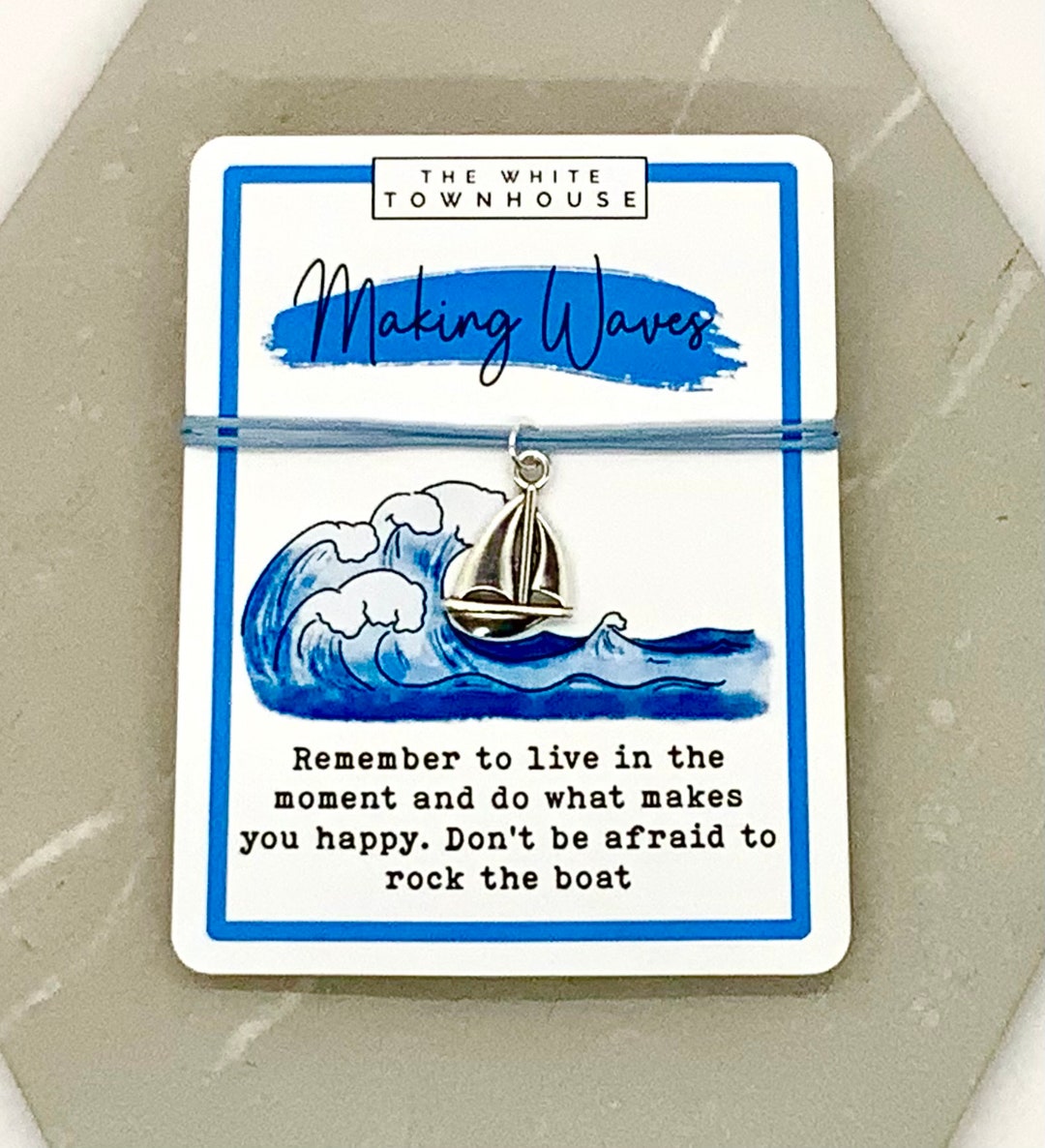 Making Waves Friendship Bracelet String Bracelet Boat Charm Bracelet ...