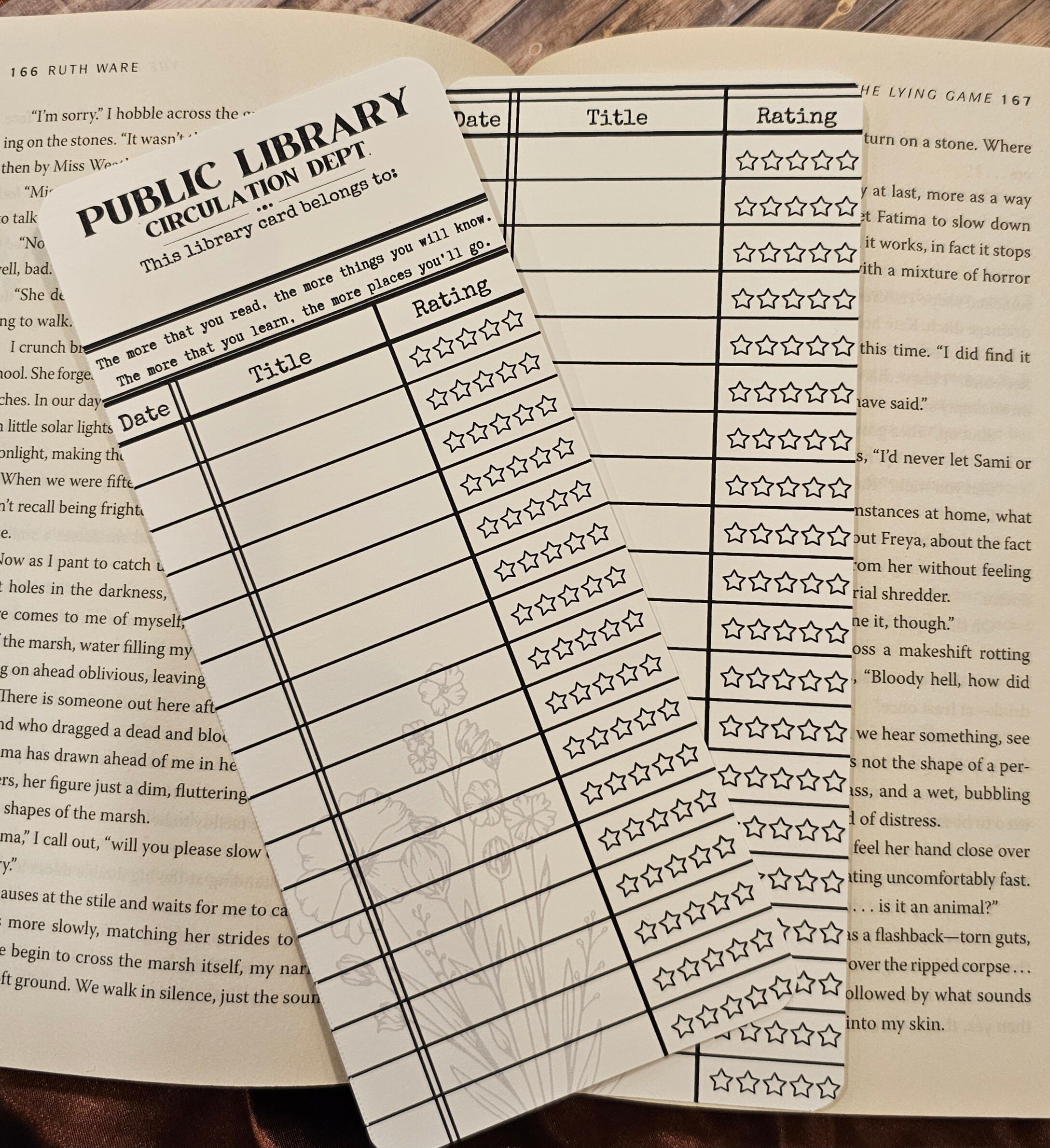Library Card Bookmark, Reading Log, Book Tracker, 3 Pack, Reading List ...