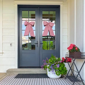 Extra Large Red Gingham Bow - Elegant Checkered Ribbon, Door Bow ...