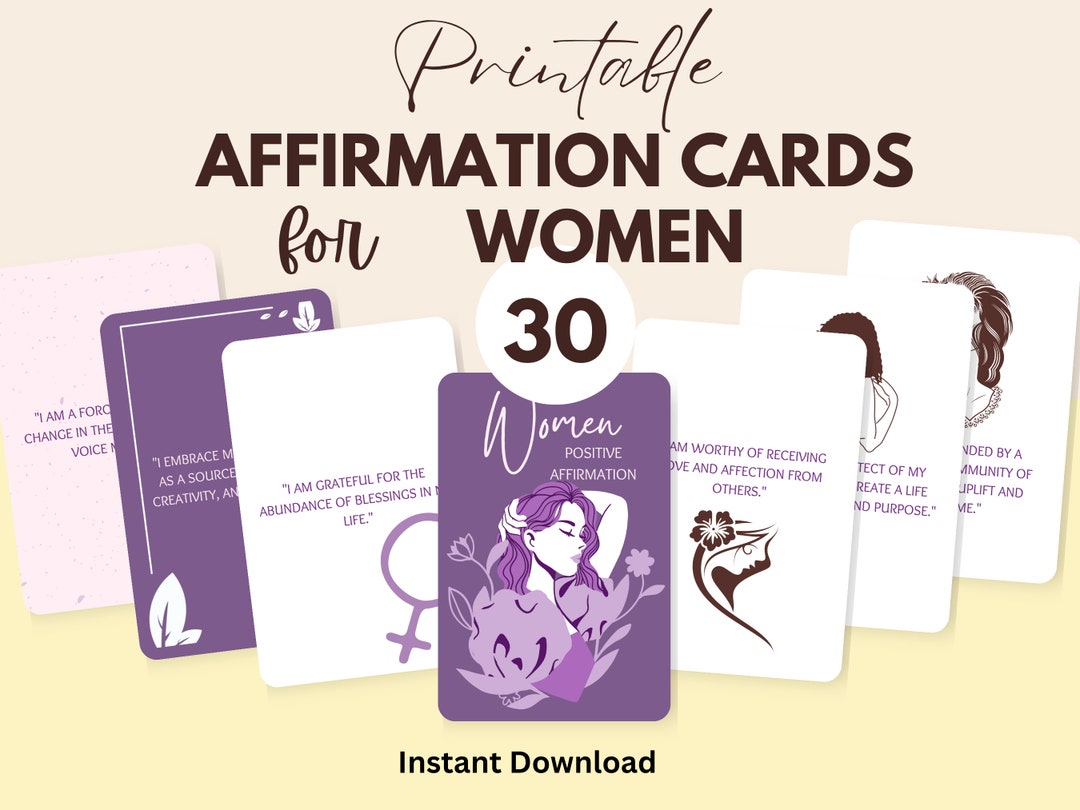 Women Affirmation Cards Women Self Care Deck Women Inspirational ...