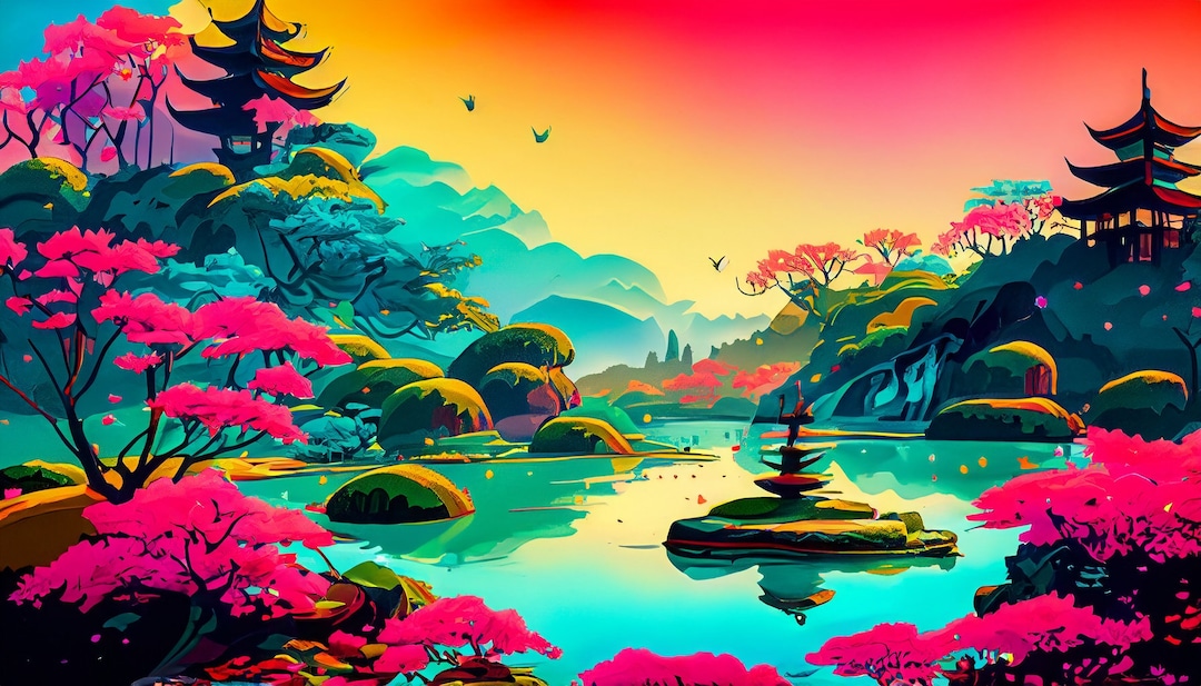 21 Colorful Zen Garden Collection Desktop Background Digital Prints - Etsy