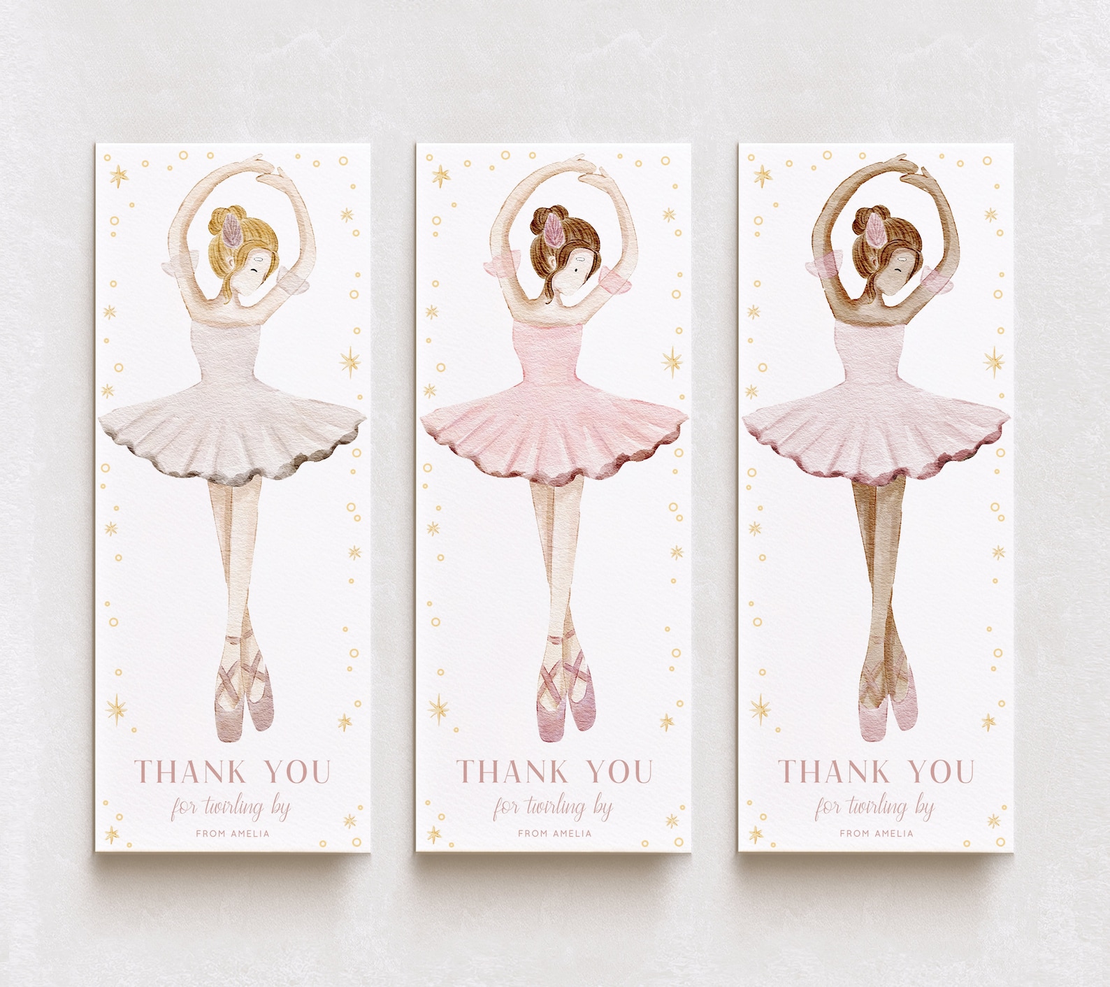 Ballerina Scrunchie Card Template, Ballet Dancer Party Favour, Editable ...