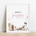 Dog Adoption Certificate and Sign Template, Lets Pawty, Puppy Pawty ...