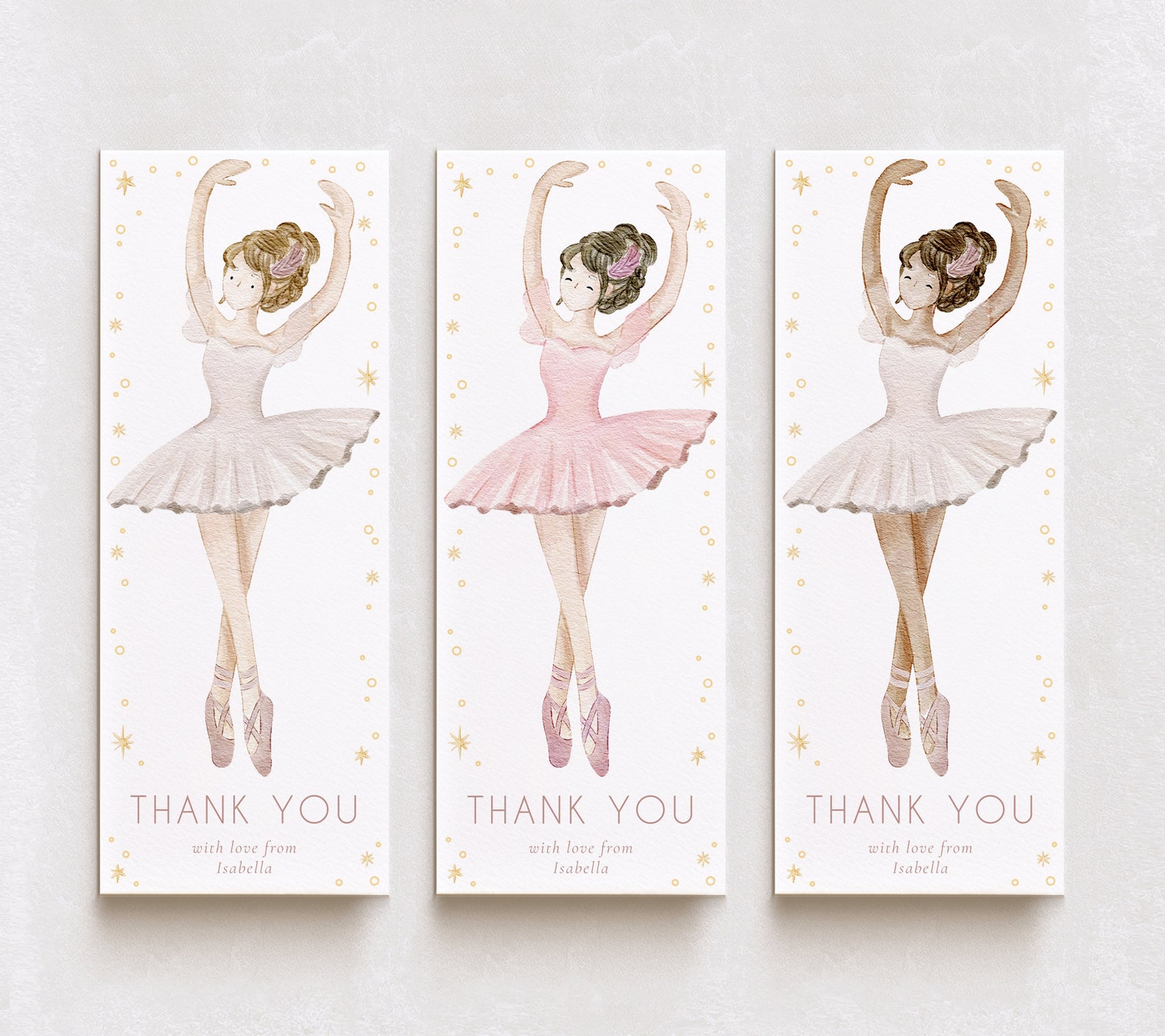 Ballerina Scrunchie Card Template, Ballet Dancer Party Favour, Editable ...