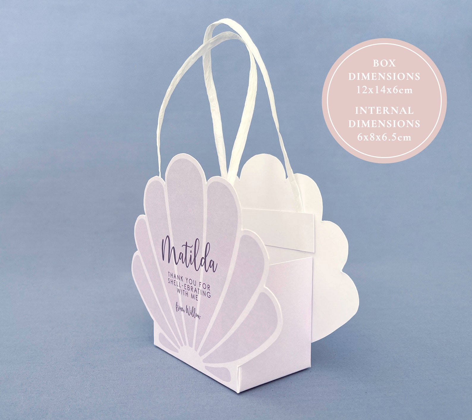 Mermaid Shell Favor Box Template, Under the Sea Birthday Party, Shell ...