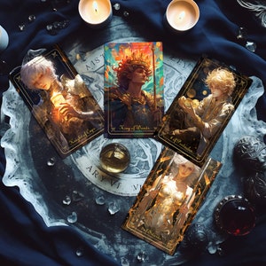 Tarot Card Deck, Anime Oracle Deck With Guidebook, 78 Cards, Oracle ...