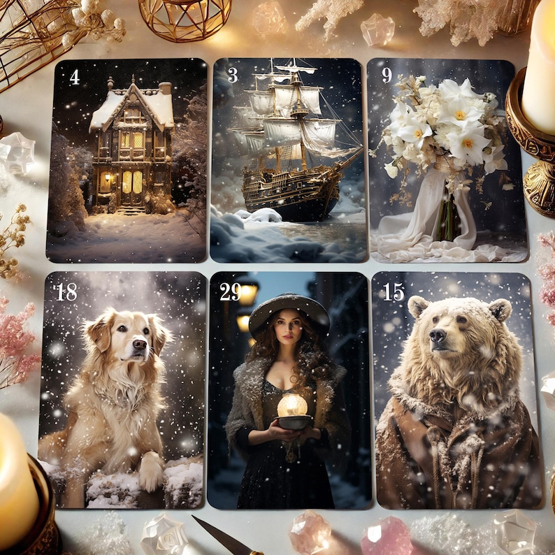Winter Story Lenormand Card Deck, 36 Cards, Oracle Deck, Cartomancy ...