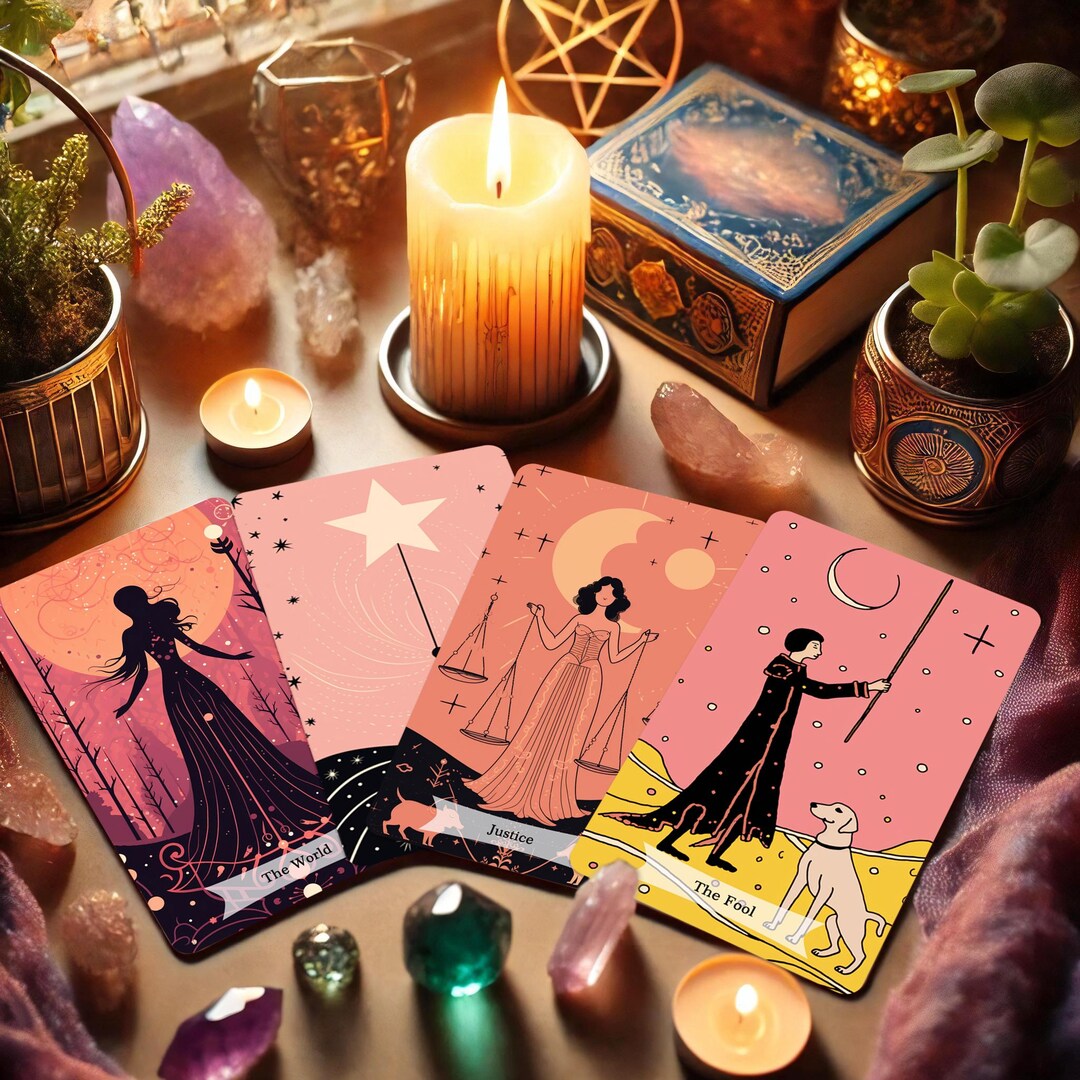 Illustration Tarot Deck With Guidebook, Tarot Deck, Tarot Card Deck, 78 ...