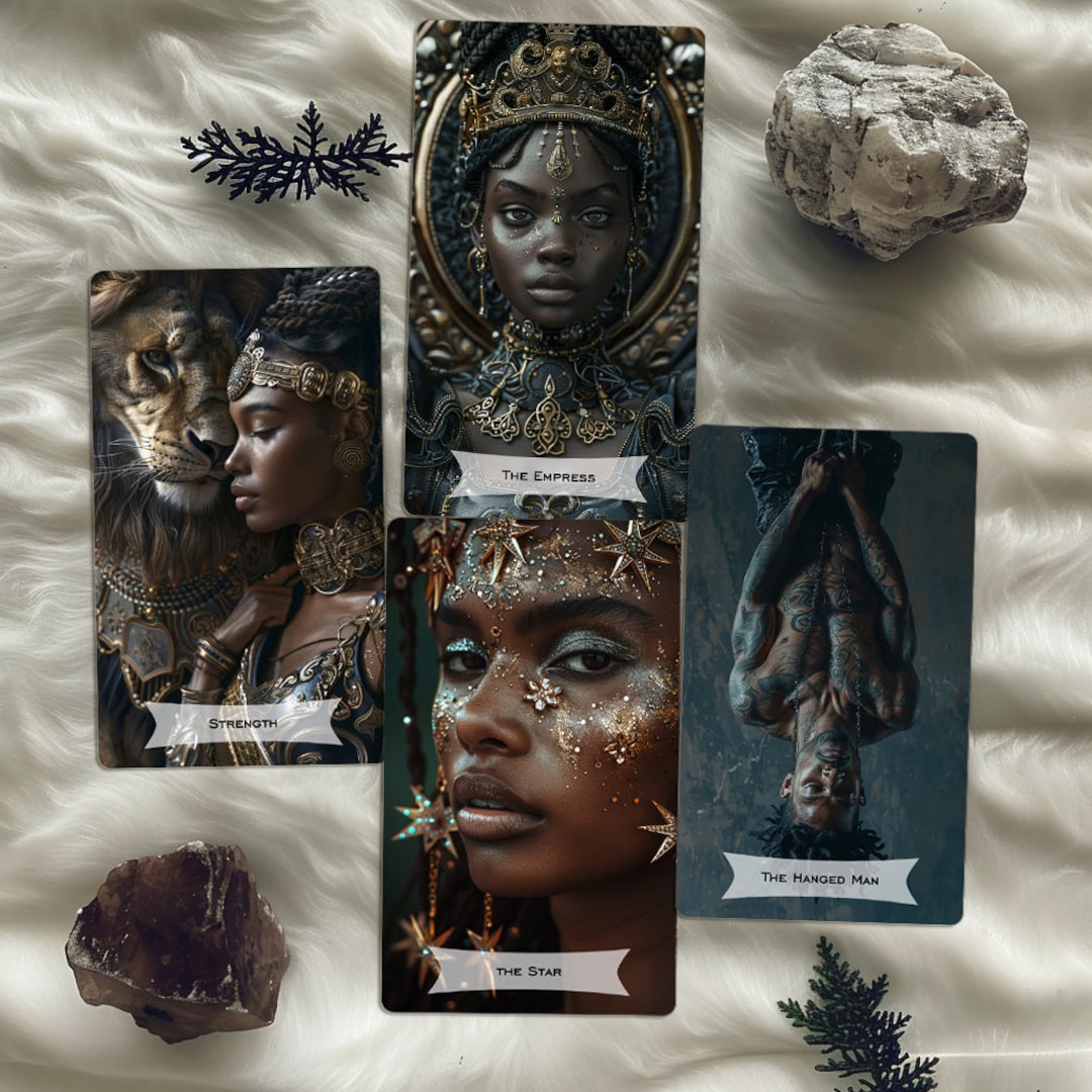 African American Tarot Deck, Tarot Card Deck With Keywords, 78 Tarot ...