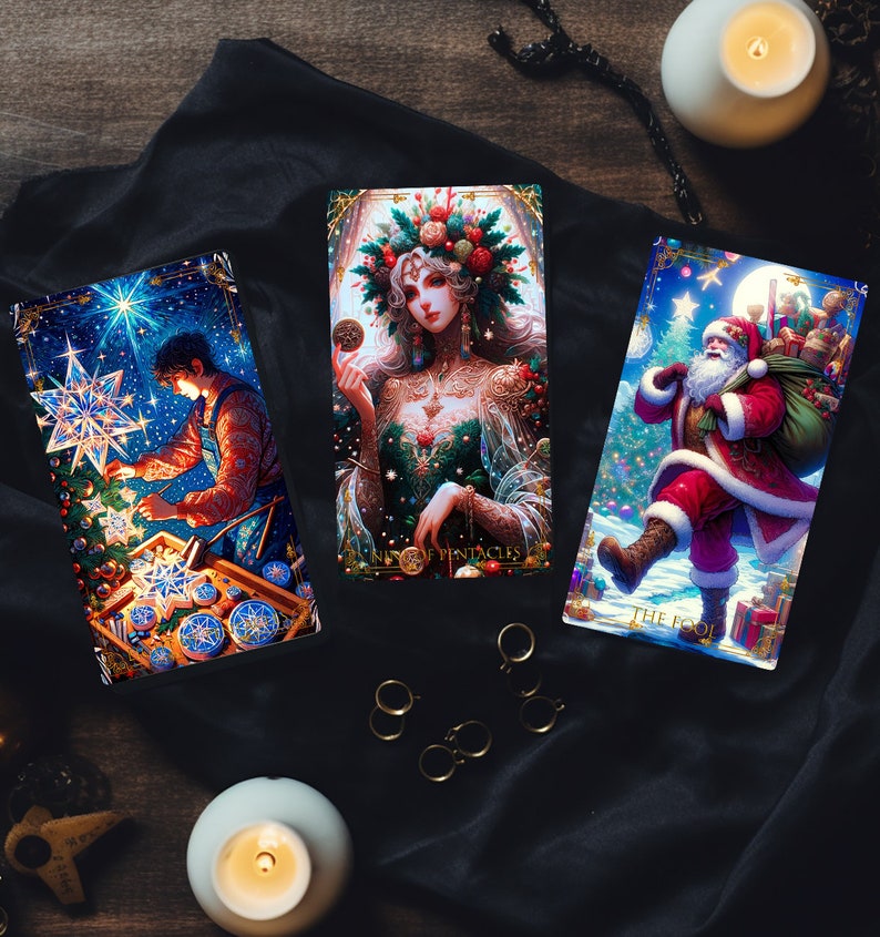 Christmas Tarot Deck,unique Oracle Deck,beginner 78 Tarot Cards ...