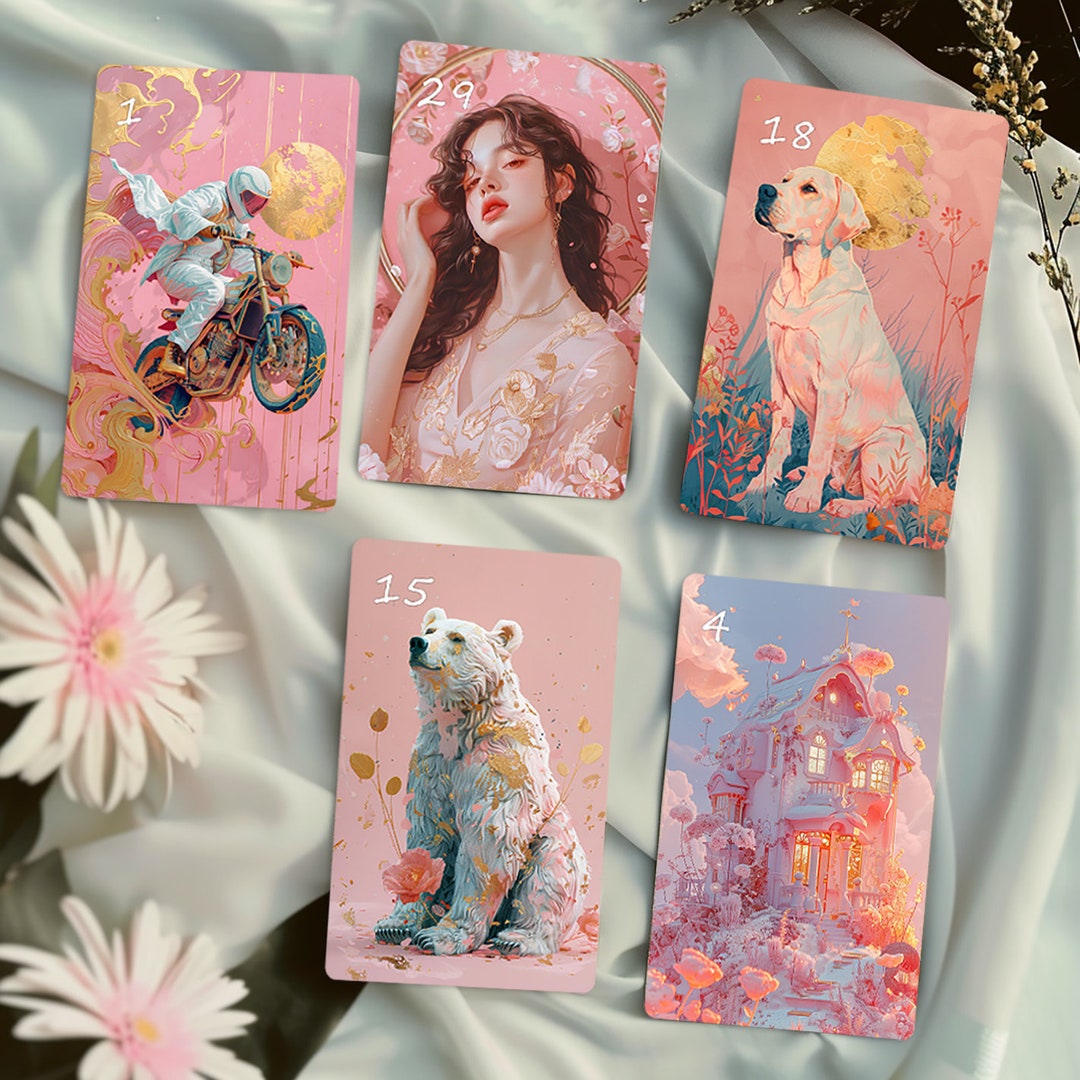 Dreamscape Lenormand Card Deck, Oracle Cards, Pink Lenormand, Petit ...