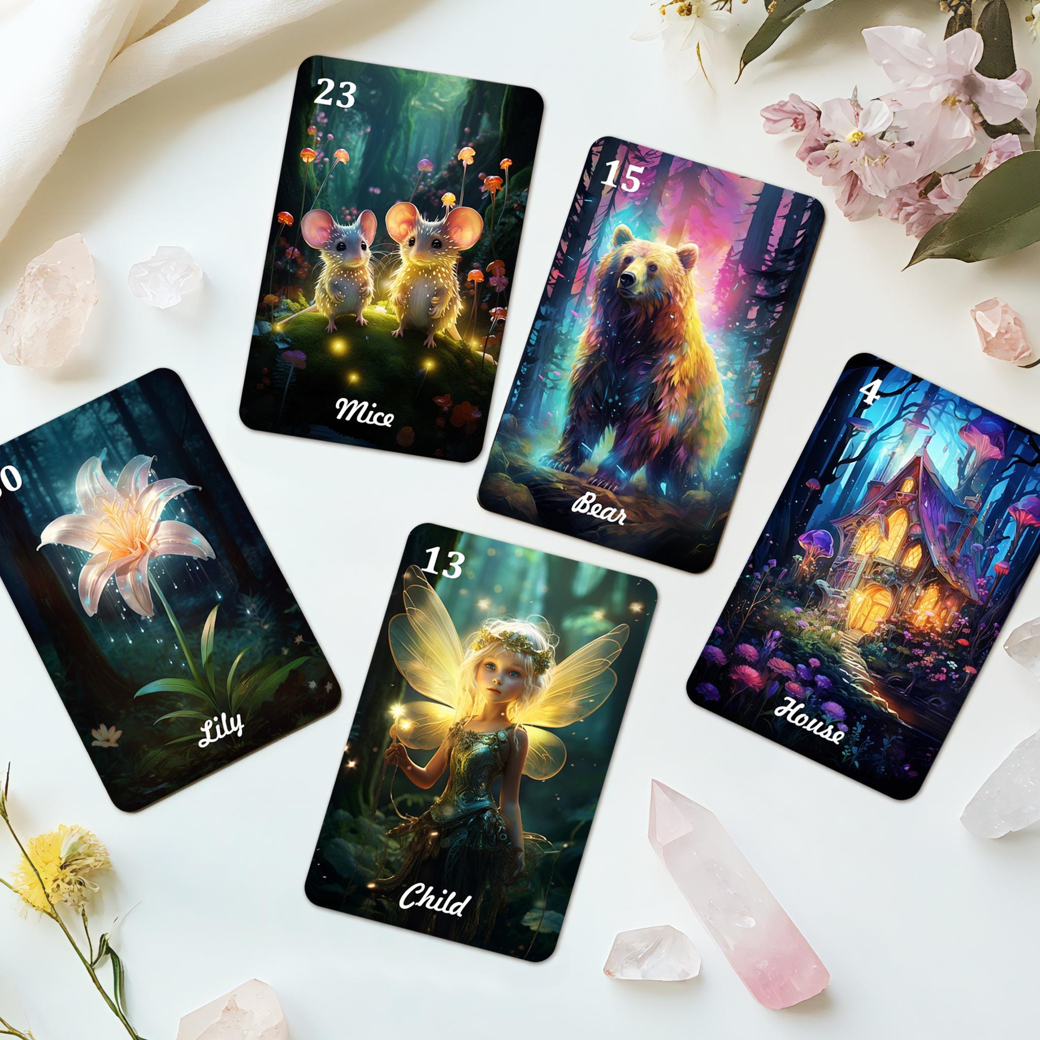 Petit Lenormand Card Deck - Whimsical 36 Cards Oracle Deck for Tarot ...