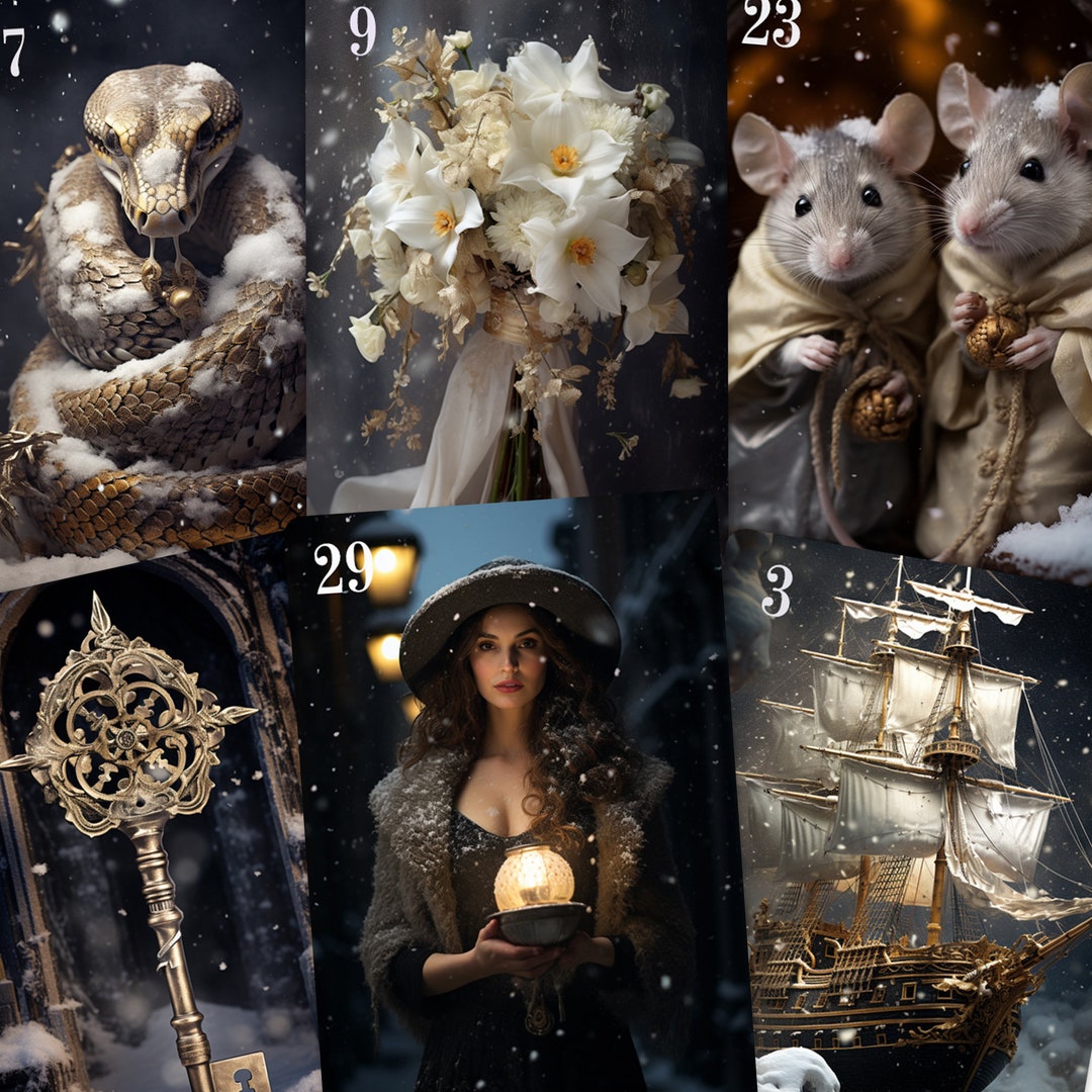 Winter Story Lenormand Card Deck, 36 Cards, Oracle Deck, Cartomancy Cards, Divination Tools Gift ...