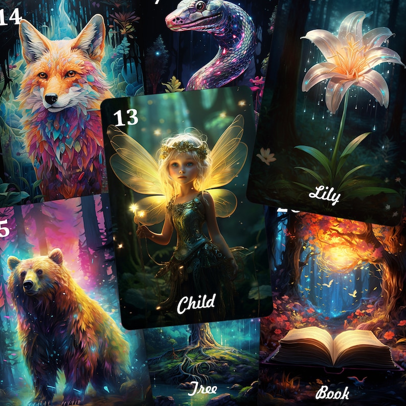 Petit Lenormand Card Deck - Whimsical 36 Cards Oracle Deck for Tarot ...