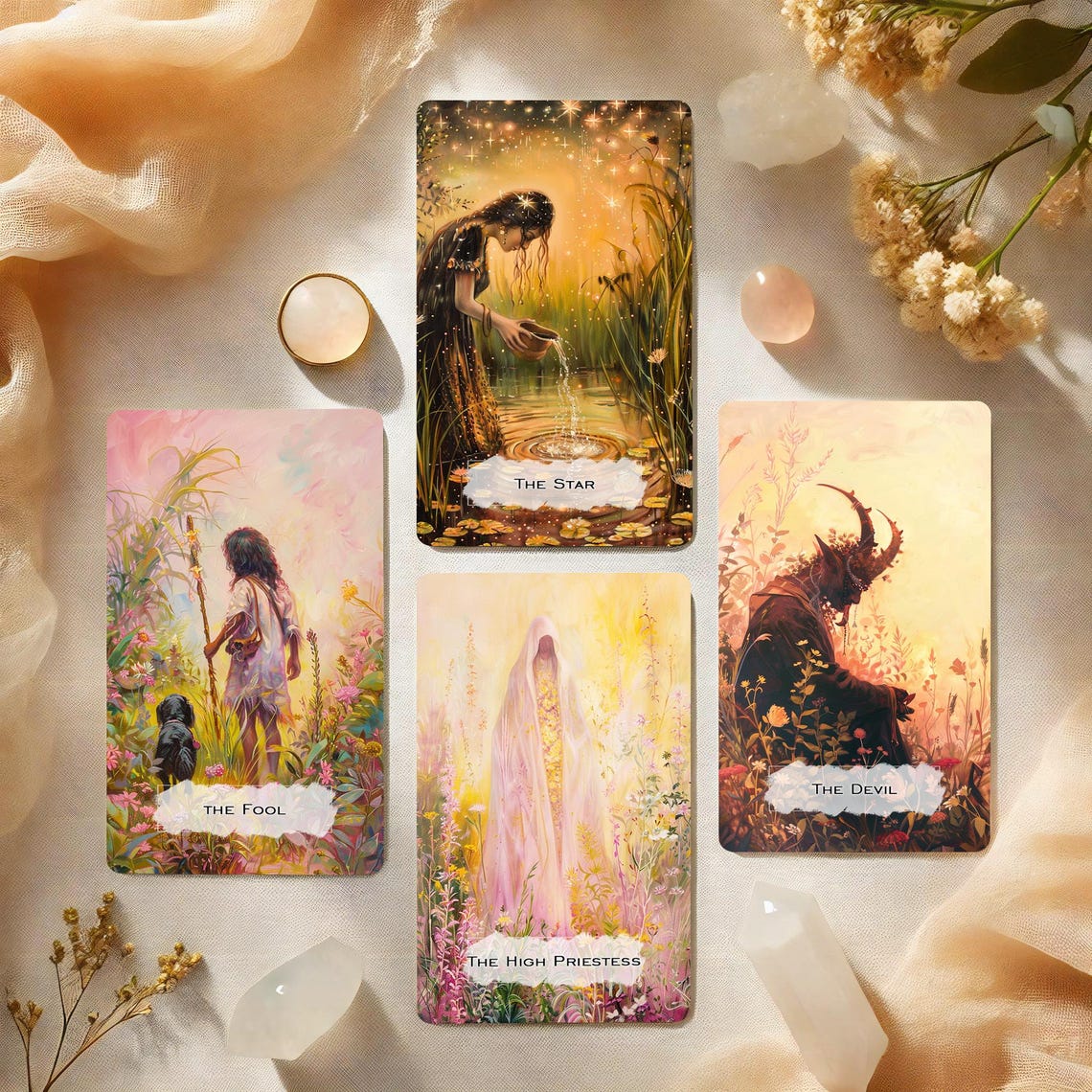 Springscape Tarot Deck, Tarot Deck, Tarot Card Deck, Tarot Deck With ...