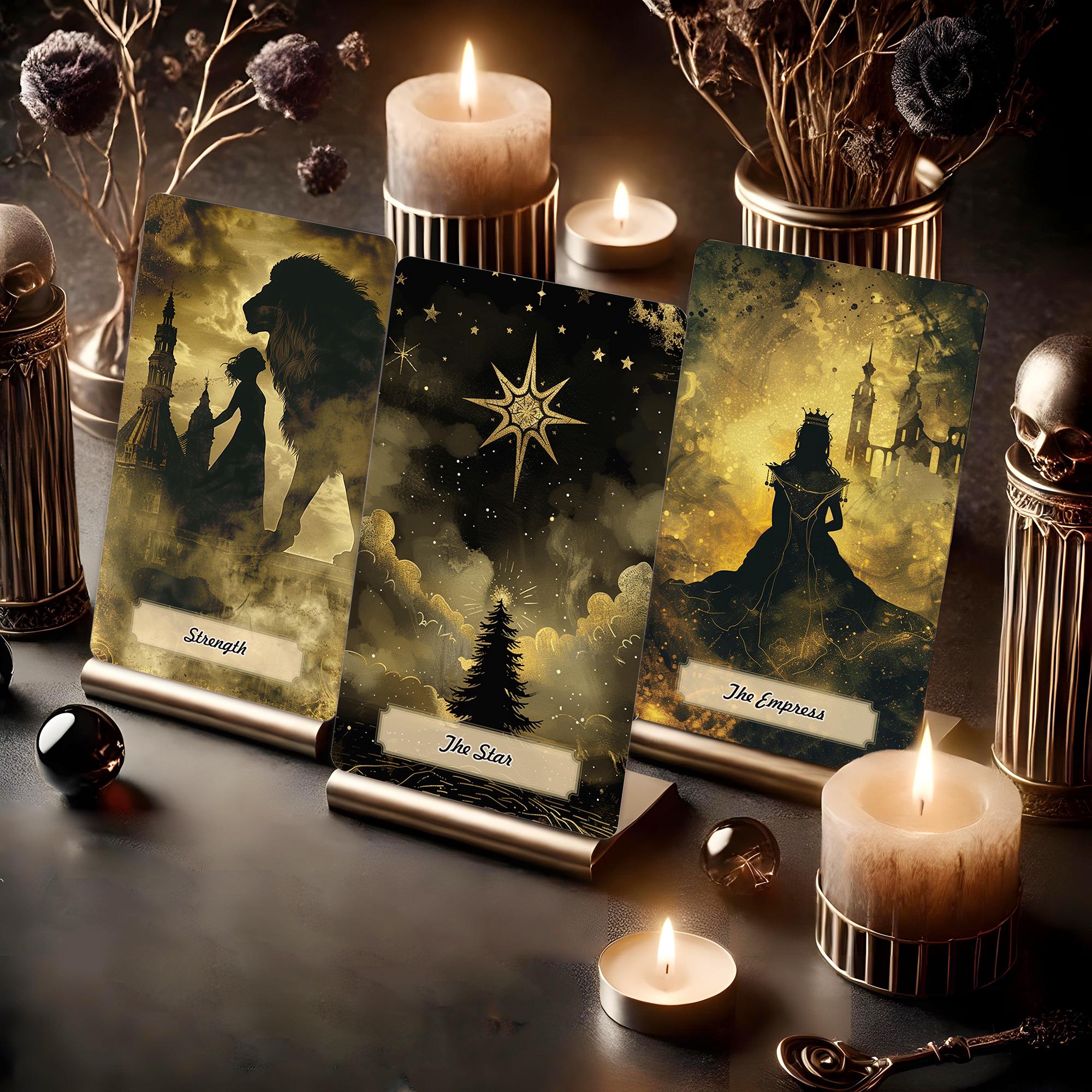 Shadow Tarot Deck With Guidebook, Tarot Card Deck, Unique Tarot Cards ...
