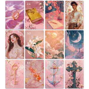 Dreamscape Lenormand Deck, Oracle Cards, Oracle Deck, Pink Lenormand ...