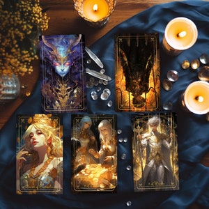 Tarot Card Deck, Anime Oracle Deck With Guidebook, 78 Cards, Oracle ...